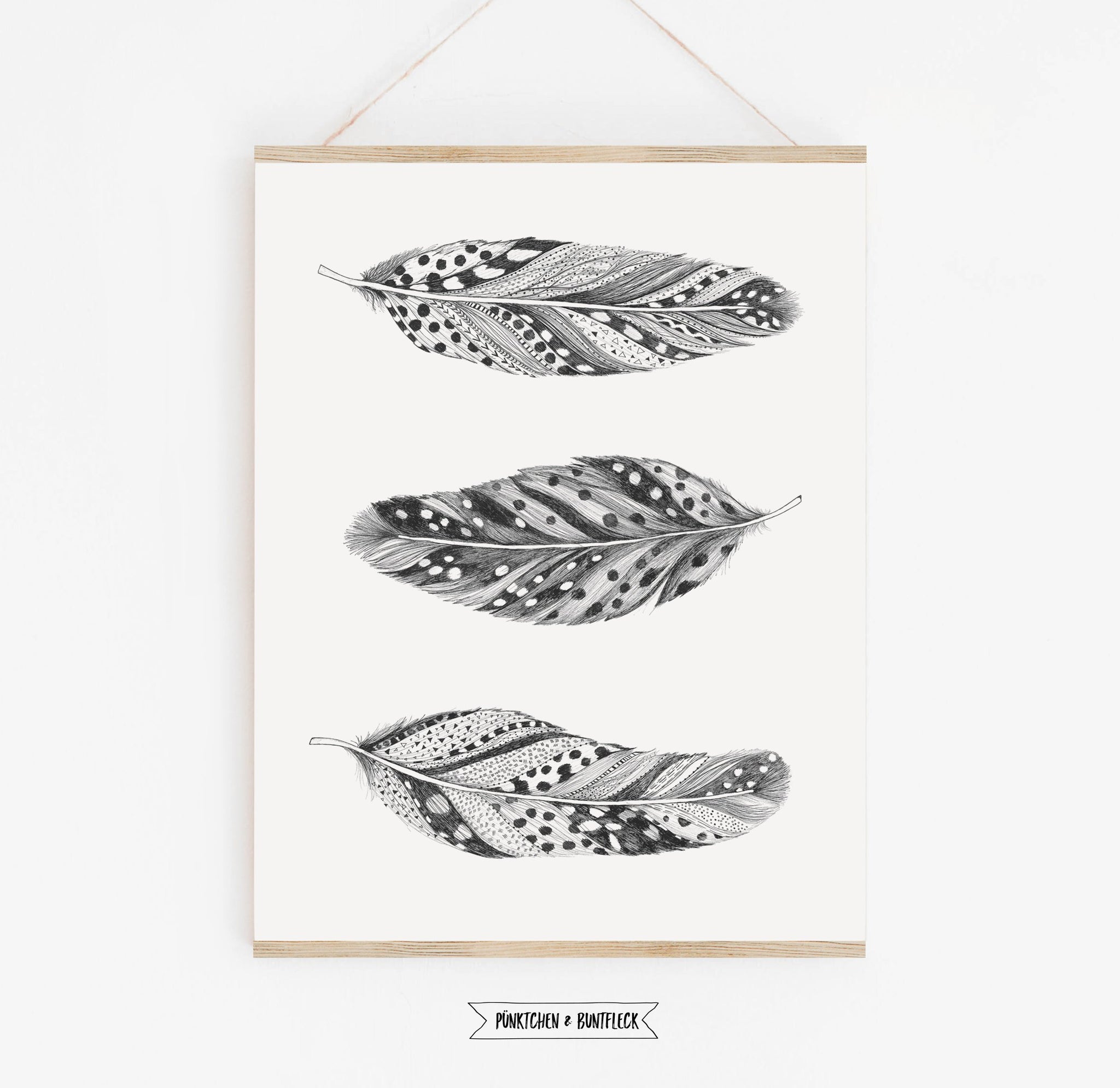 Fine Art Print in A4 " 3 Federn